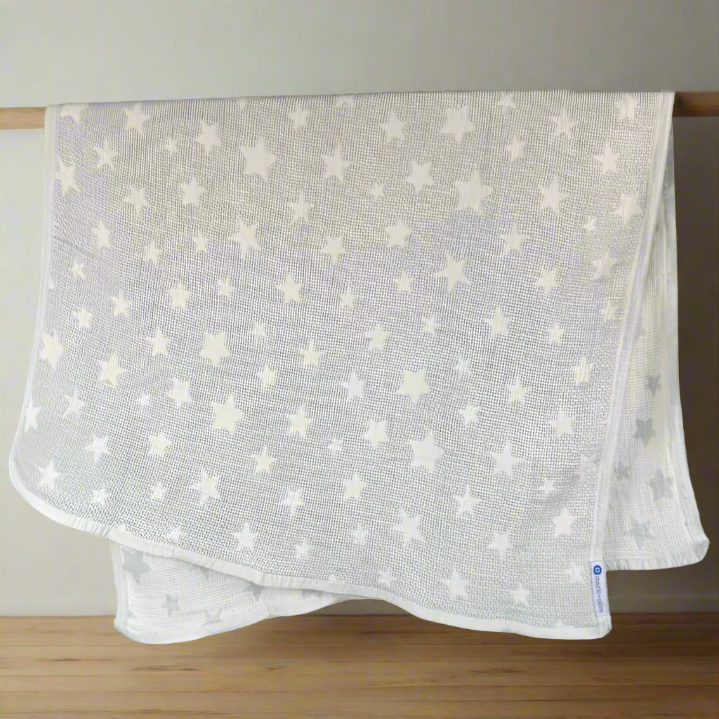 Sweet Stars Baby Blanket in Gray – marlo + olive